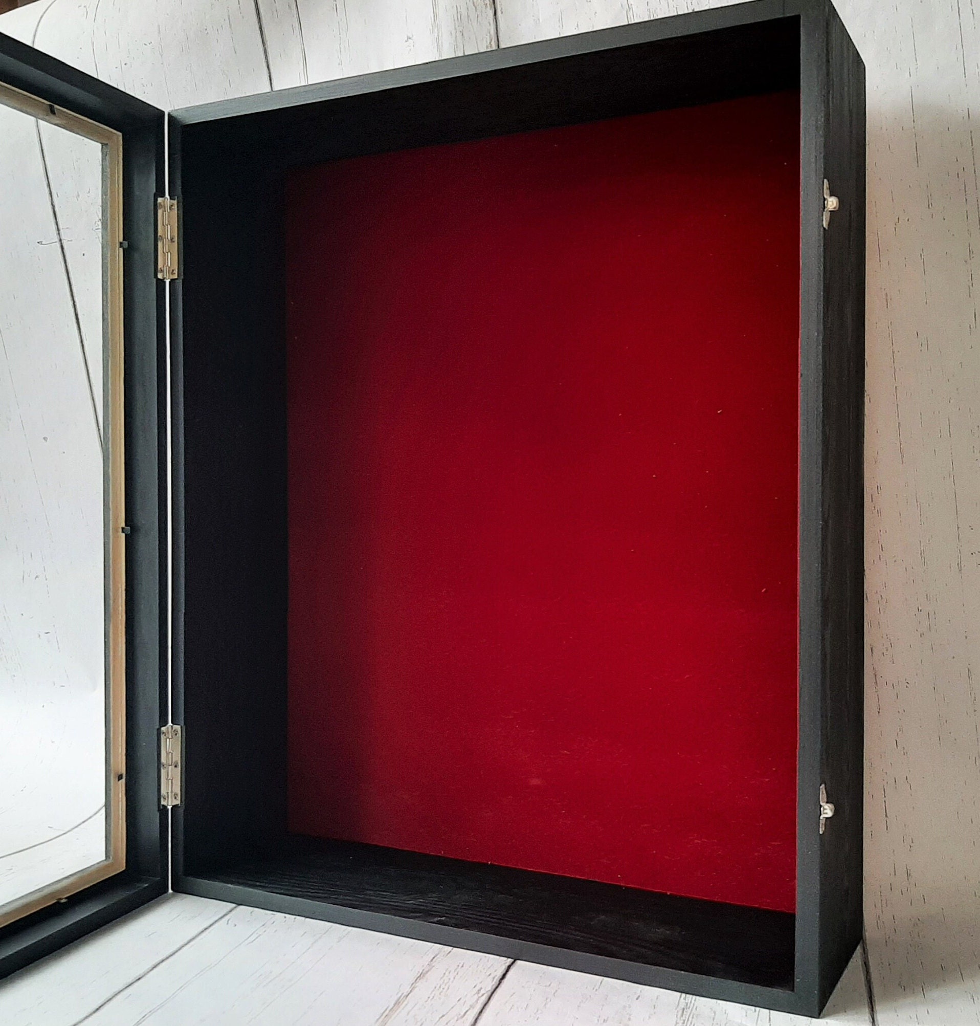 Large Extra Deep Shadow Box Frame Glass, Wooden Memory Box, Living Room ...