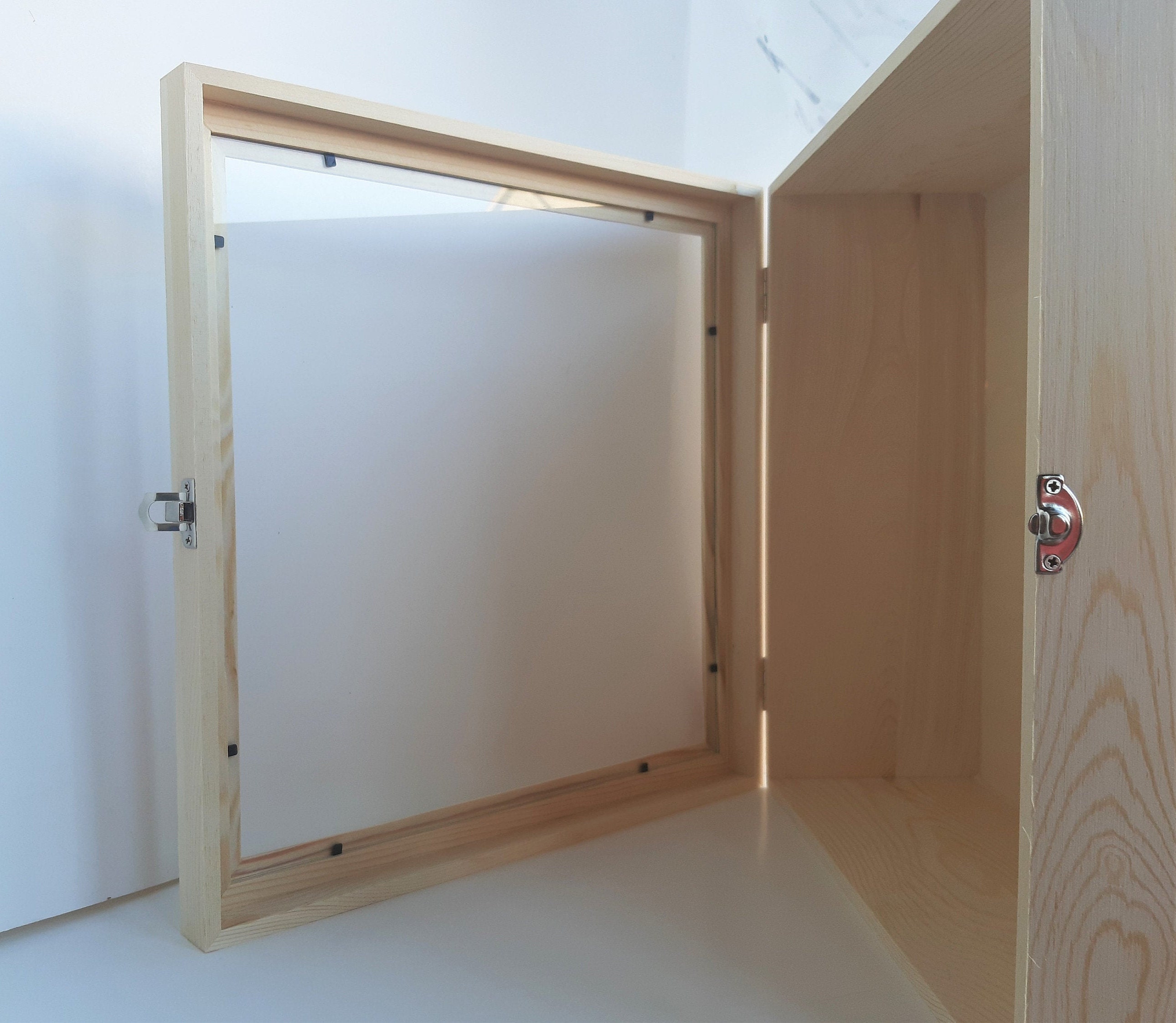 Empty Large Extra Deep Wooden Shadow Box Frame With Glass - Etsy