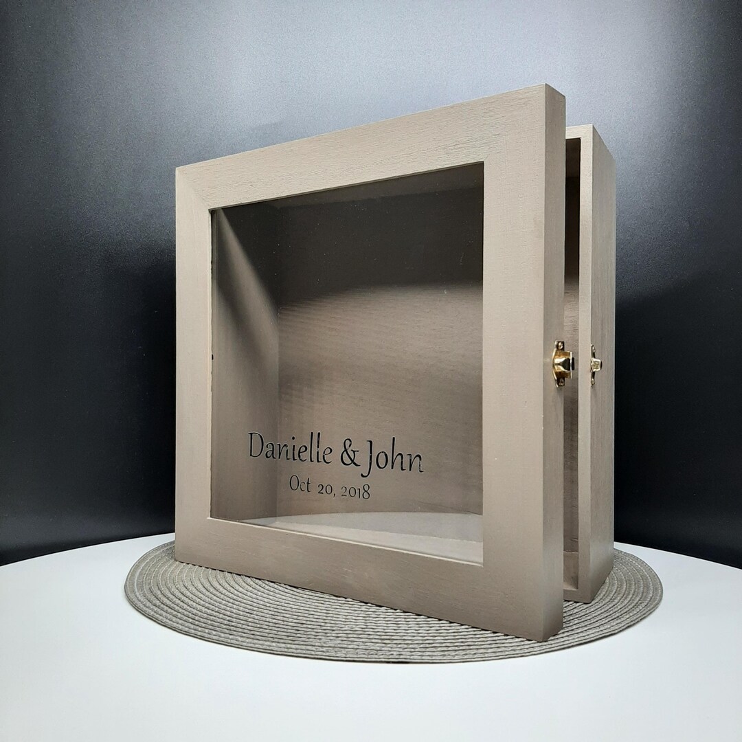 Extra Deep Empty Wooden Personalized 12x12 Shadow Box Frame Glass ...
