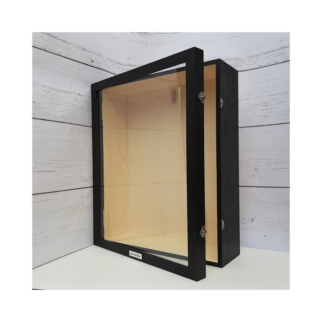 Large Extra Deep Shadow Box Frame Glass, Memories Box Wood, Living Room ...