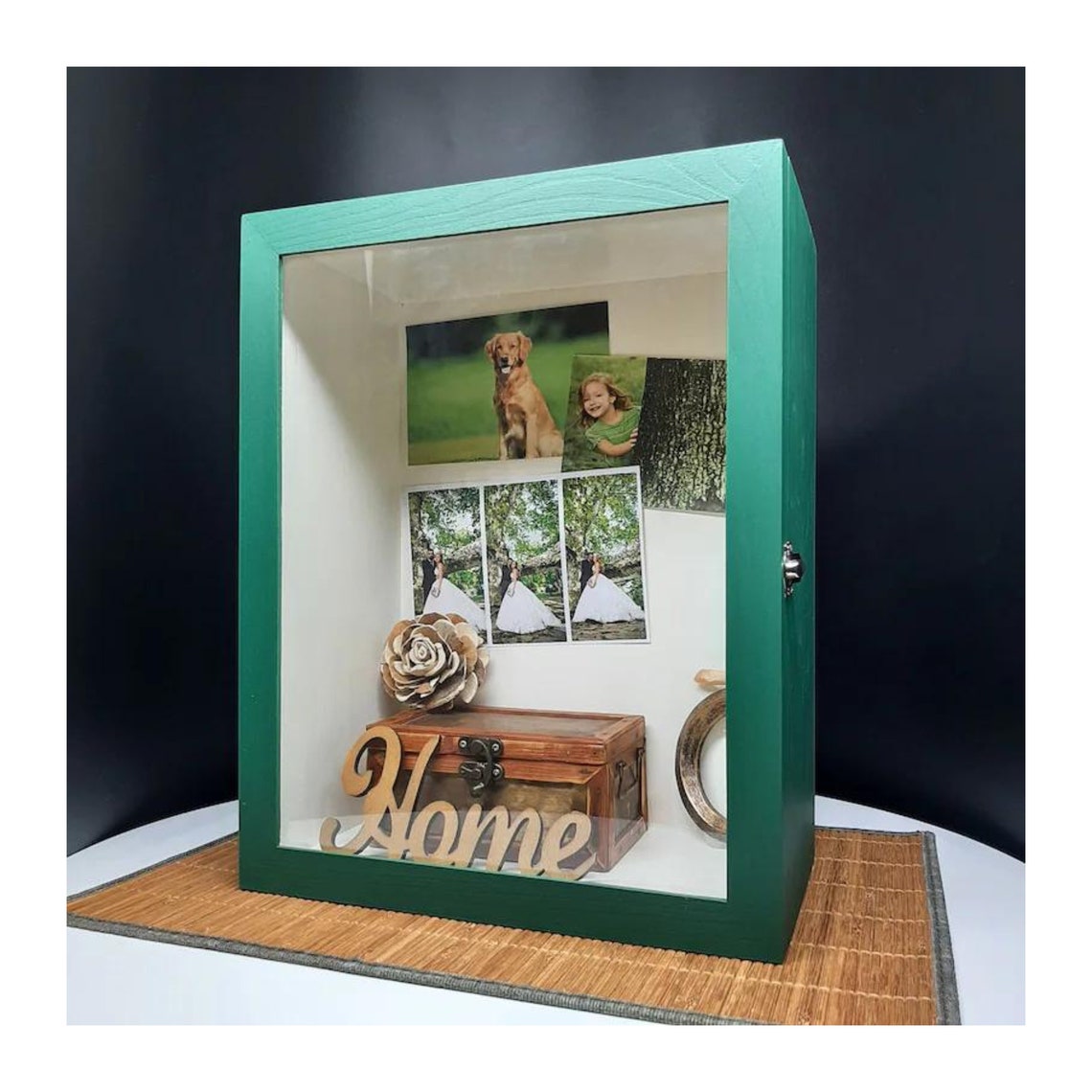 11x14 Large Extra Deep Shadow Box Frame With Glass Door, Display Case ...