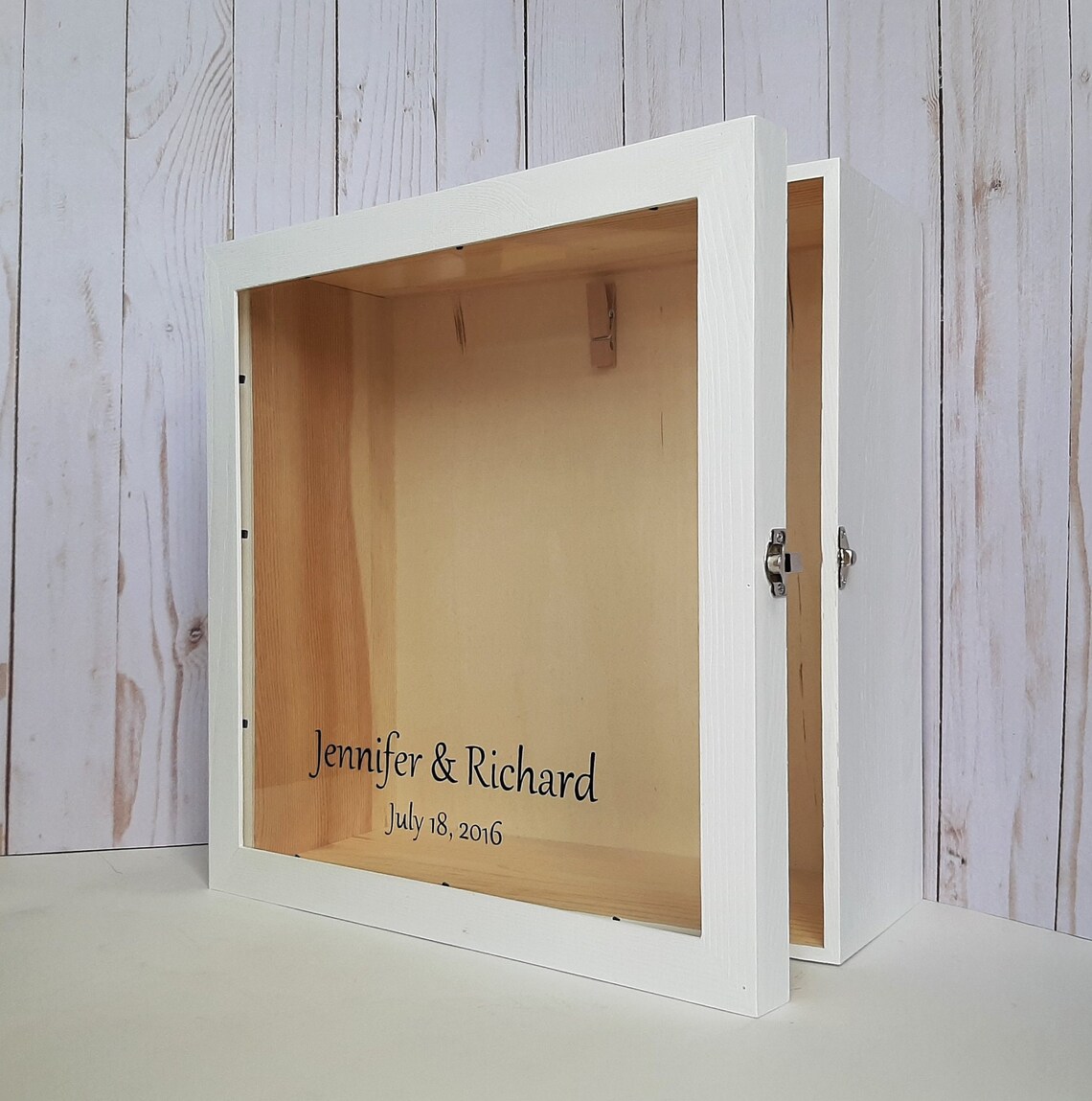 Large Extra Deep Wooden Personalized Shadow Box Frame Glass - Etsy