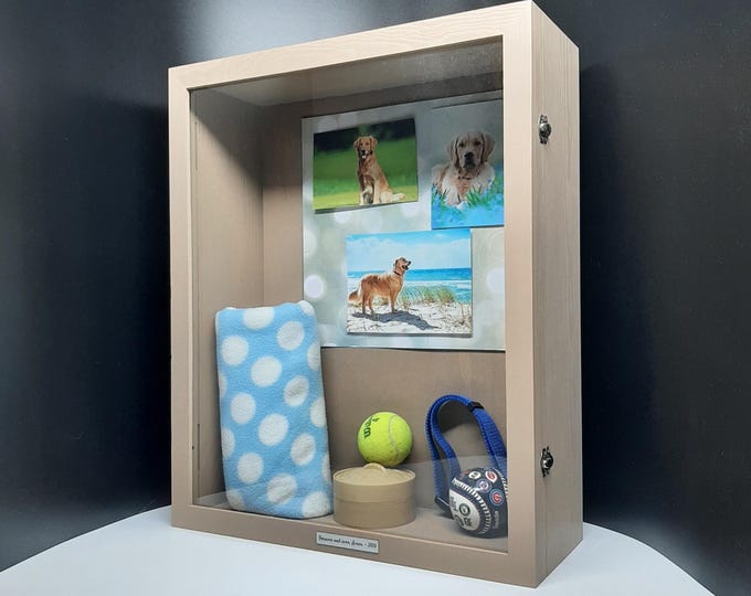 16x20 Extra Large Deep Wooden Shadow Box Frame With Glass Door, Memory ...