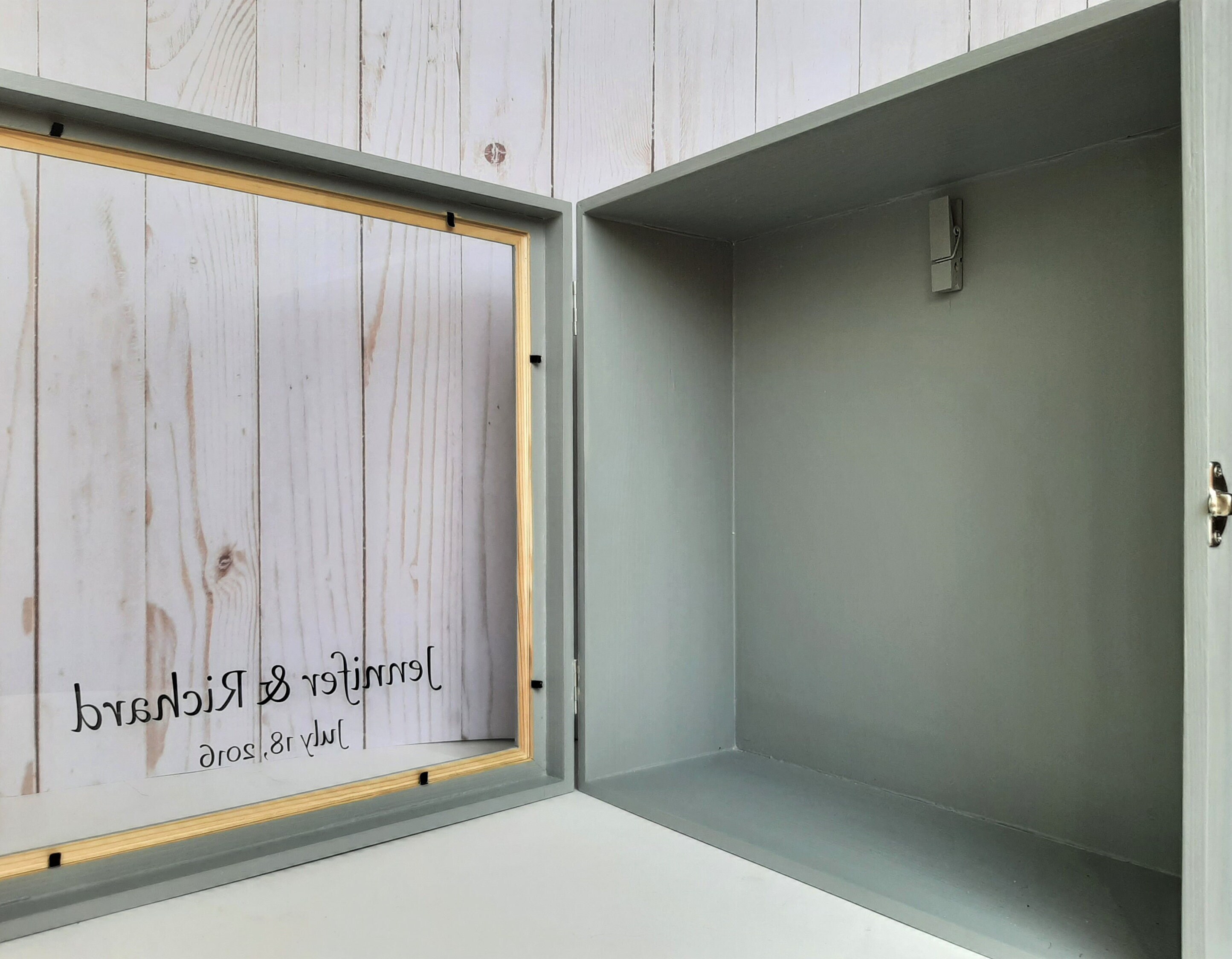 Large Extra Deep Wooden Personalized Shadow Box Frame With - Etsy