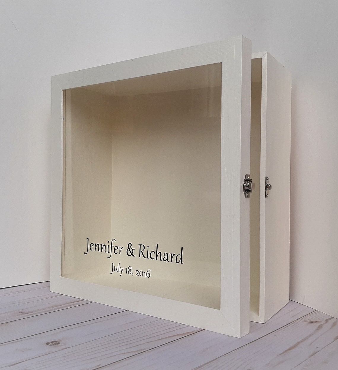 Large Extra Deep Wooden Personalized Shadow Box Frame With - Etsy
