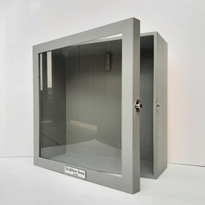 Large Extra Deep Wooden Personalized Shadow Box Frame With Glass Door ...