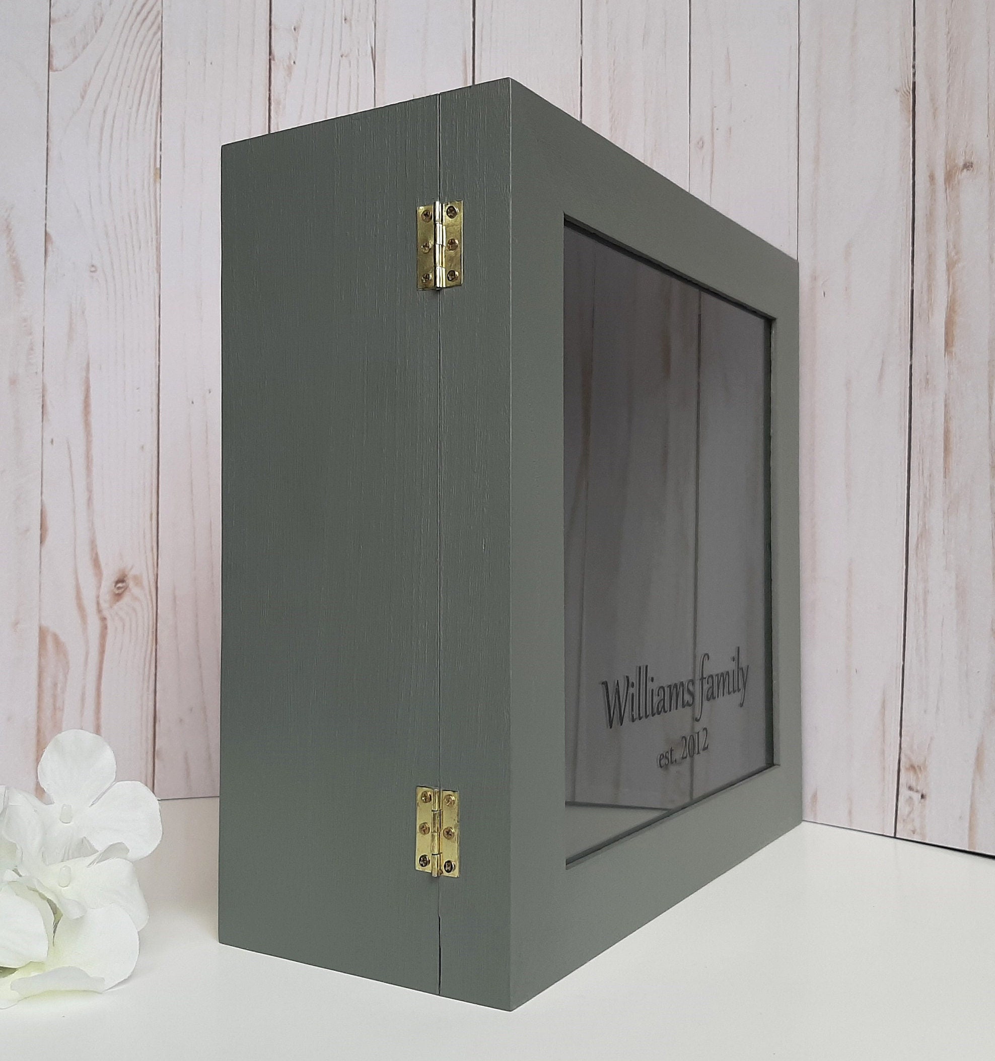 Extra Deep Empty Wooden Personalized 12x12 Shadow Box Frame Glass ...
