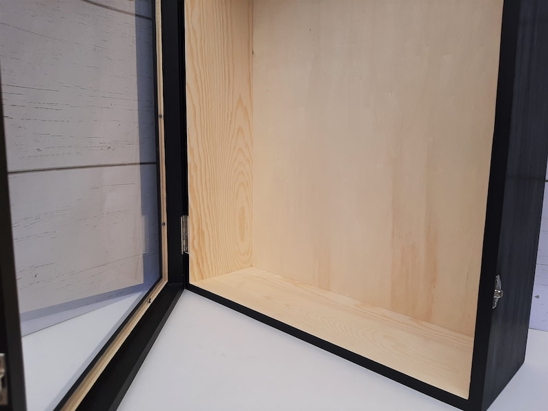 Large Extra Deep Shadow Box Frame Glass, Memories Box Wood, Living Room ...