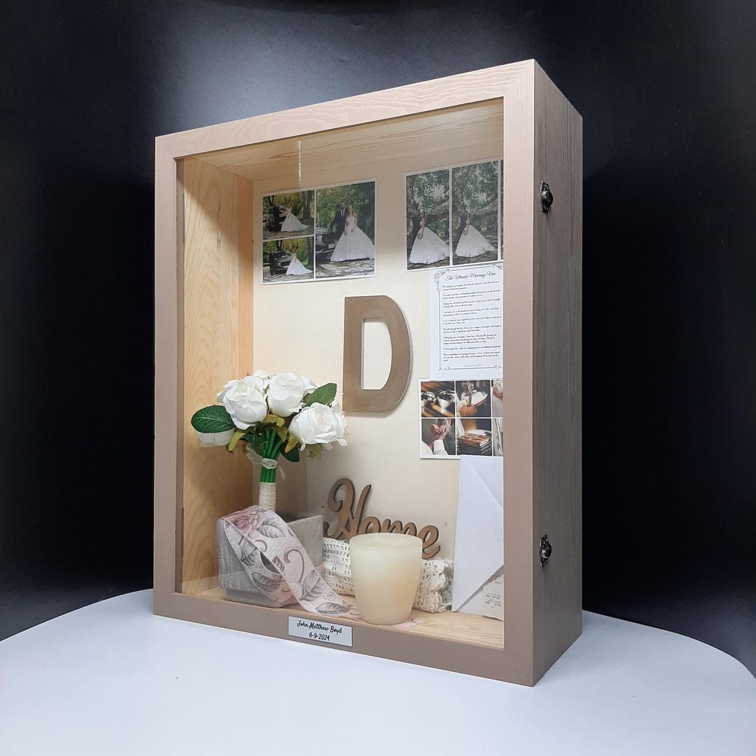 16x20 Extra Deep Shadow Box Frame Glass, Memory Box Wood, Picture Frame ...