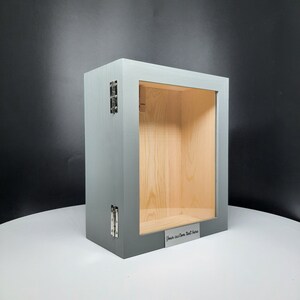 8x10 Extra Deep Wooden Personalized Shadow Box Frame With Glass Door ...