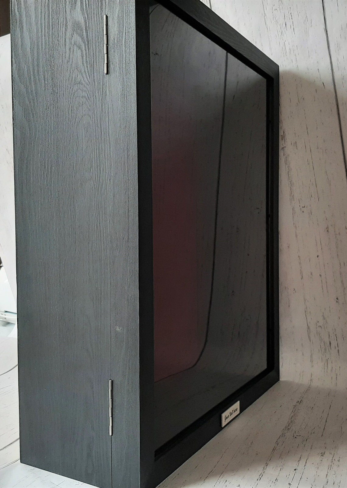 Large Extra Deep Shadow Box Frame Glass, Wooden Memory Box, Living Room ...