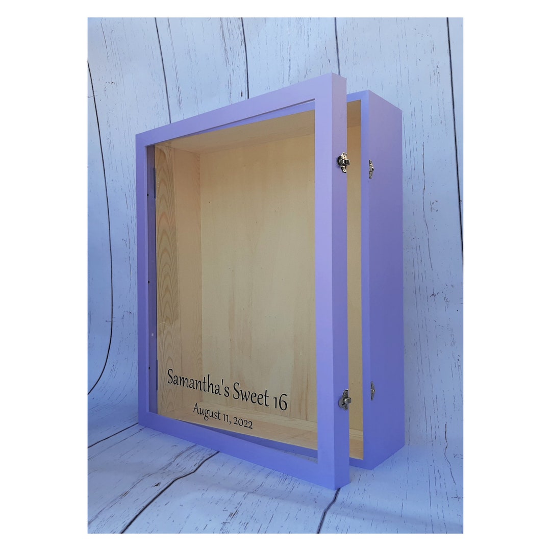 16x20 Large Extra Deep Shadow Box Frame Glass, Memories Box Wood ...