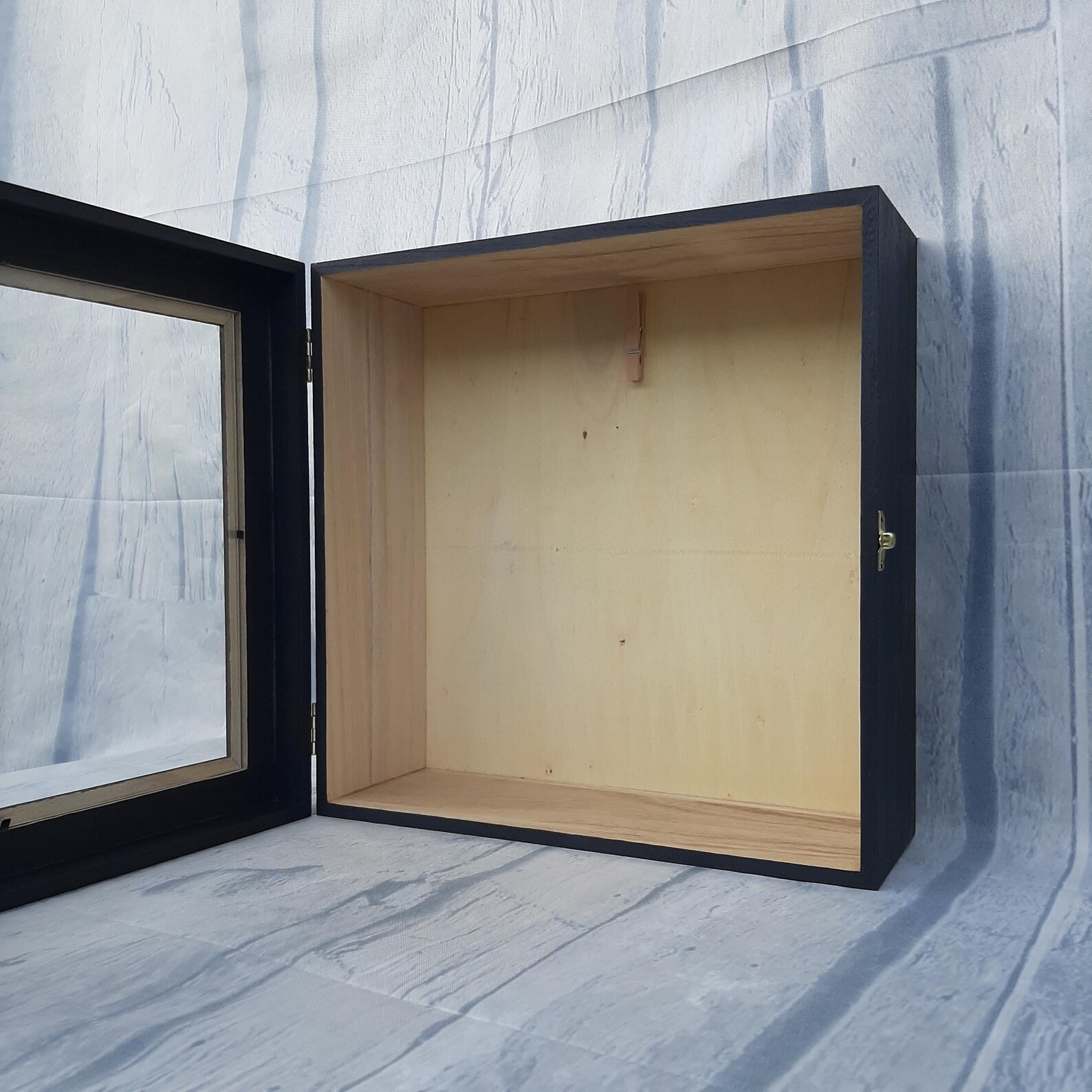 Deep Front Opening 12x12 Shadow Box Frame With Glass, Display Case ...