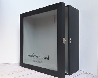 Large Extra Deep Wooden Personalized Shadow Box Frame With - Etsy UK