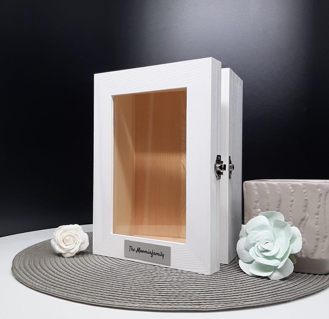 Small Shadow Box Frame With Glass, Wood Memory Box, Picture Frame for ...