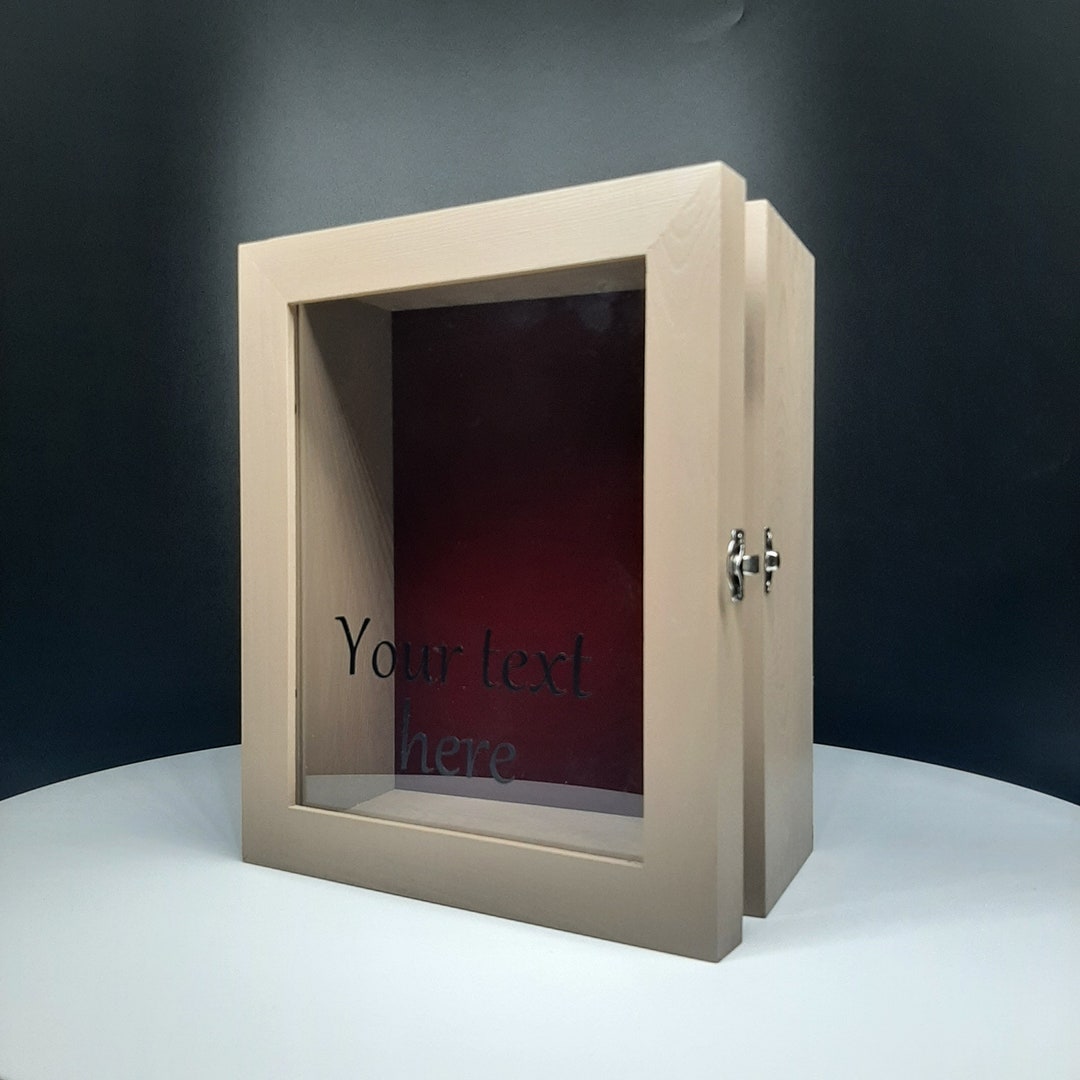 8x10 Deep Personalized Shadow Box Frame With Front Opening, Memory ...