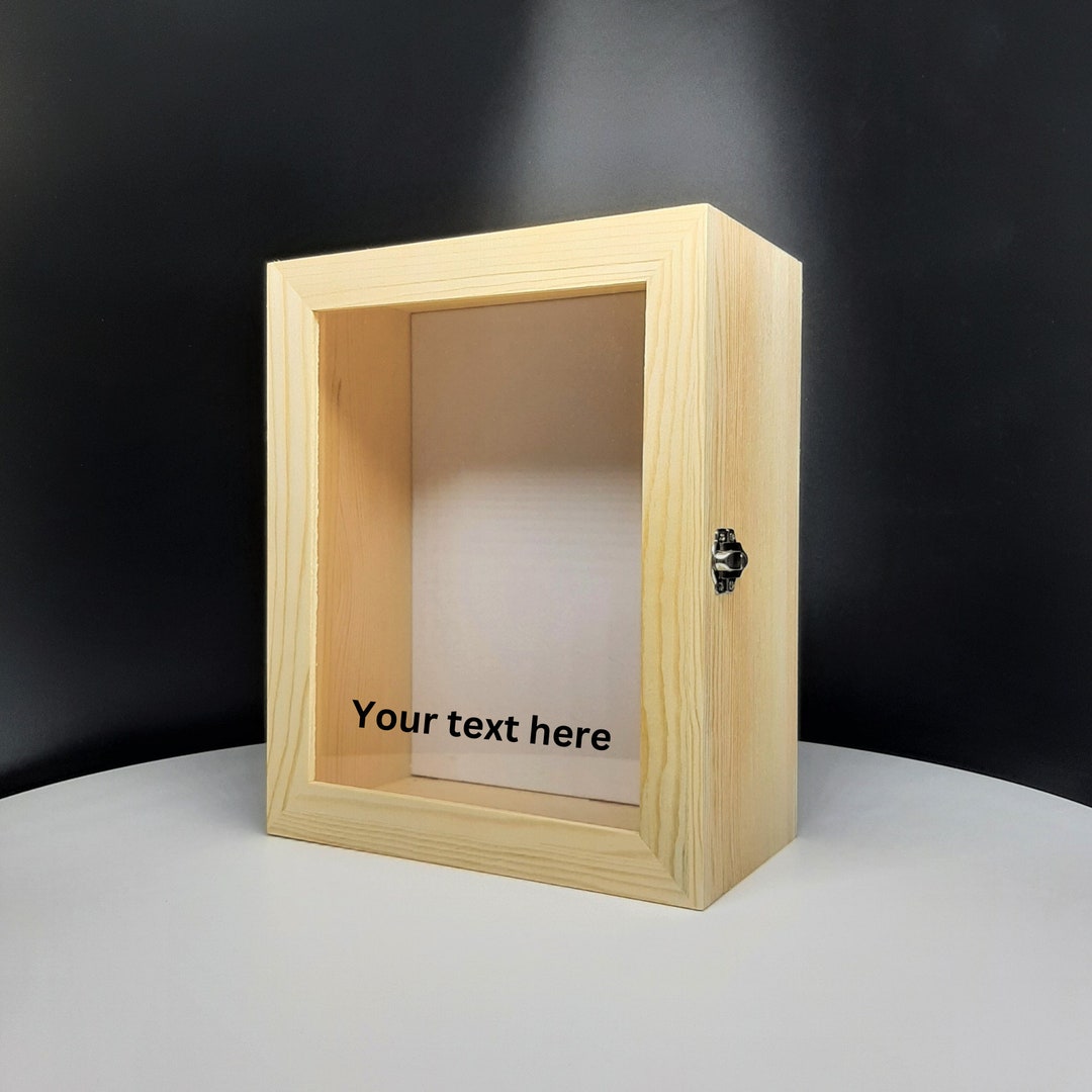 8x10 Extra Deep Shadow Box Hinged, Keepsake Memory Box Wedding, Display ...