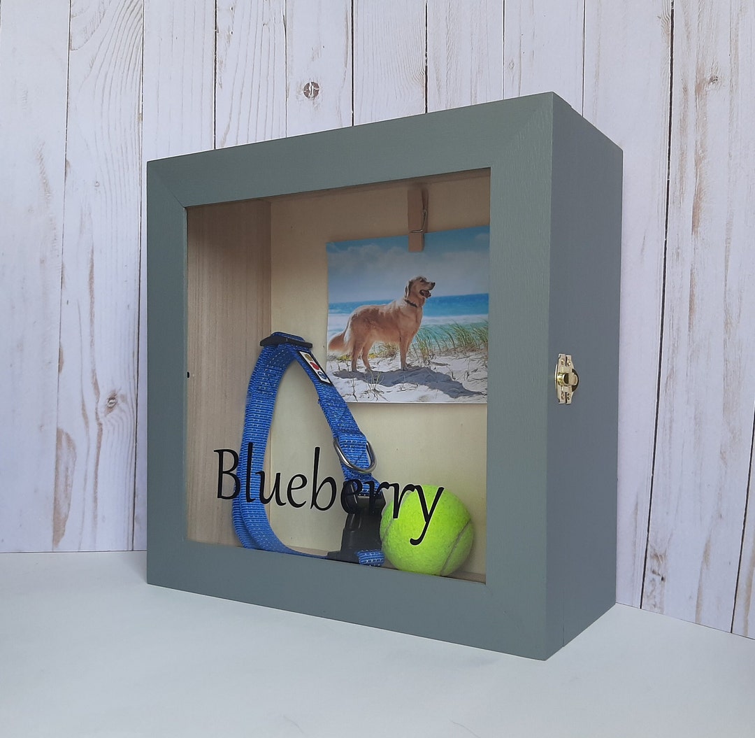 Personalized Pet Memory Keepsake Box, Display Case, Sympathy Gifts, Dog ...