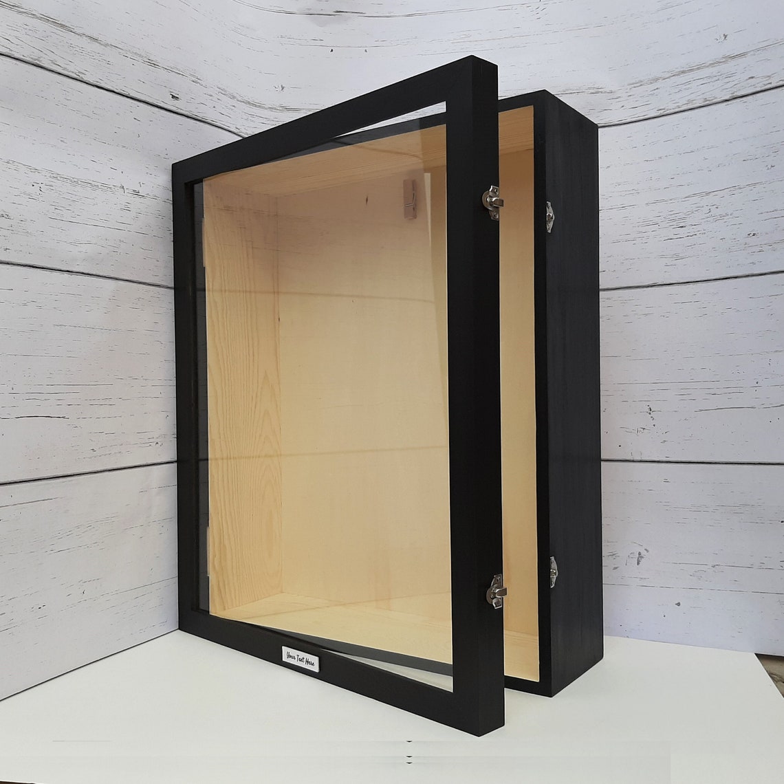 Large Extra Deep Shadow Box Frame Glass Memories Box Wood | Etsy