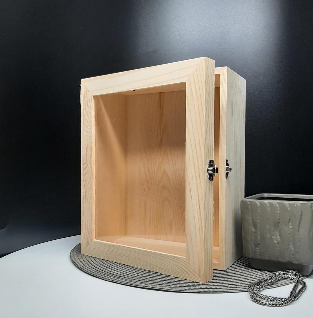 8x10 Deep Wooden Shadow Box Frame, Memories Box, Picture Frame for ...