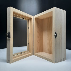 Deep Wooden Shadow Box Frame, Memories Box, Picture Frame for Living ...