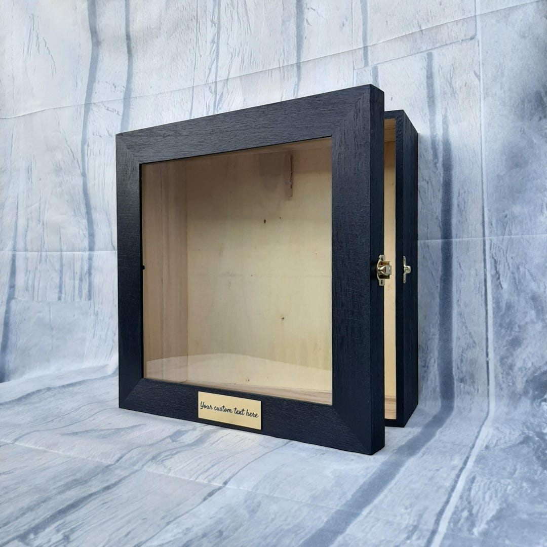 11.5x11.5 Large Extra Deep Wooden Personalized Shadow Box Frame With ...
