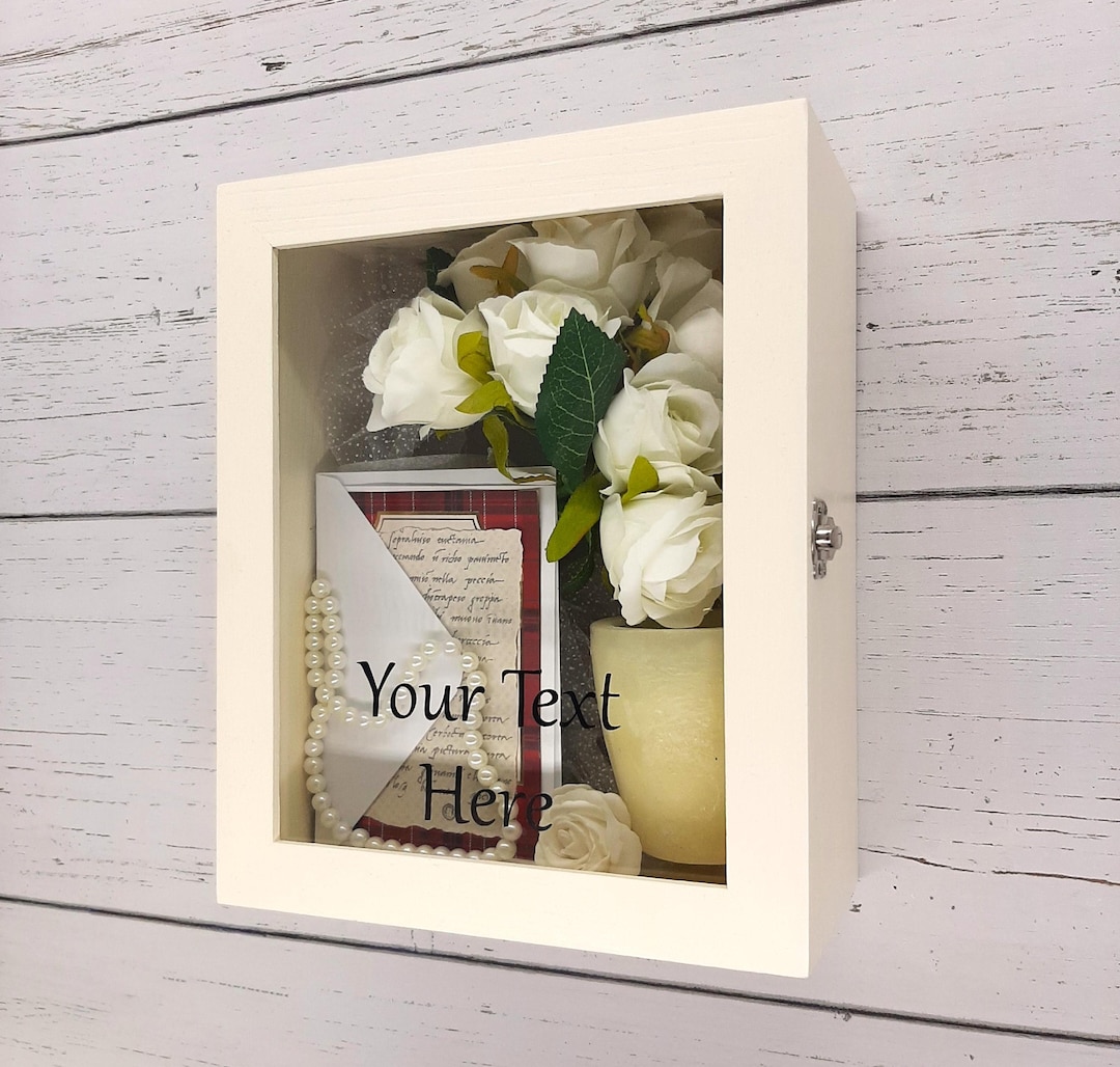8x10x4 Personalized Wedding Memory Box Gift for Newlywed Couple, Shadow ...