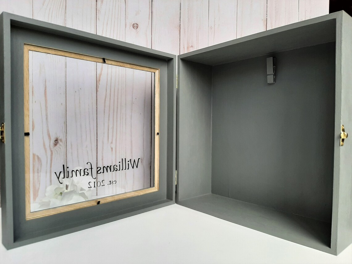 Extra Deep Empty Wooden Personalized 12x12 Shadow Box Frame Glass ...
