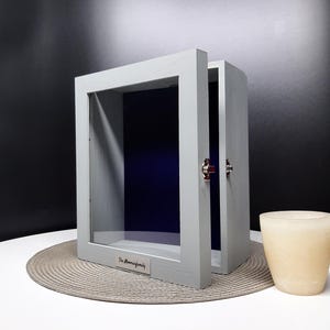 8x10 Deep Personalized Shadow Box Frame With Front Opening, Memory Keepsake, Display Case ...
