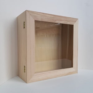 Extra Deep Large Wooden Shadow Box Frame With Glass, Memories Box ...