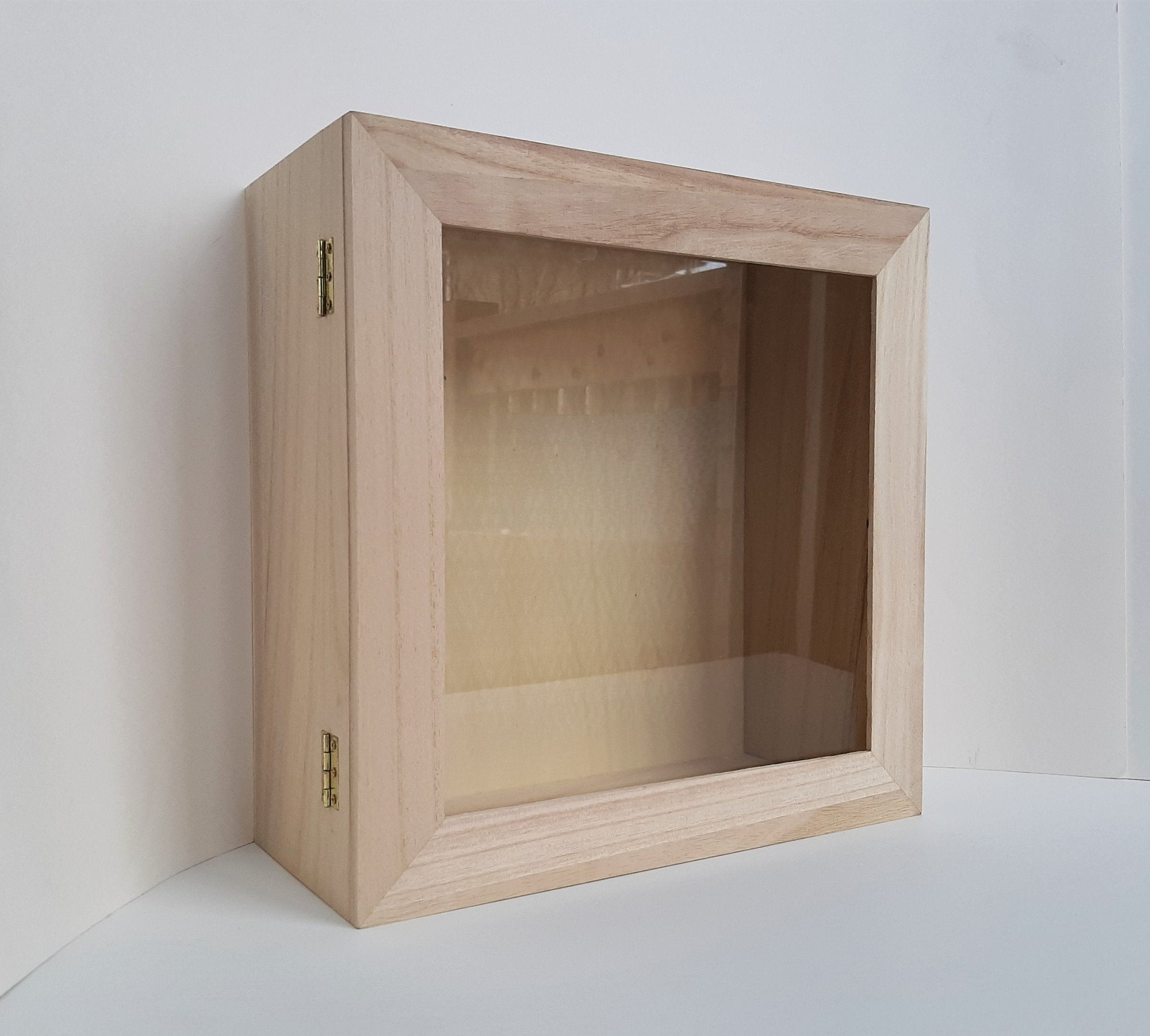 Extra Deep Large Wooden Shadow Box Frame With Glass Memories | Etsy