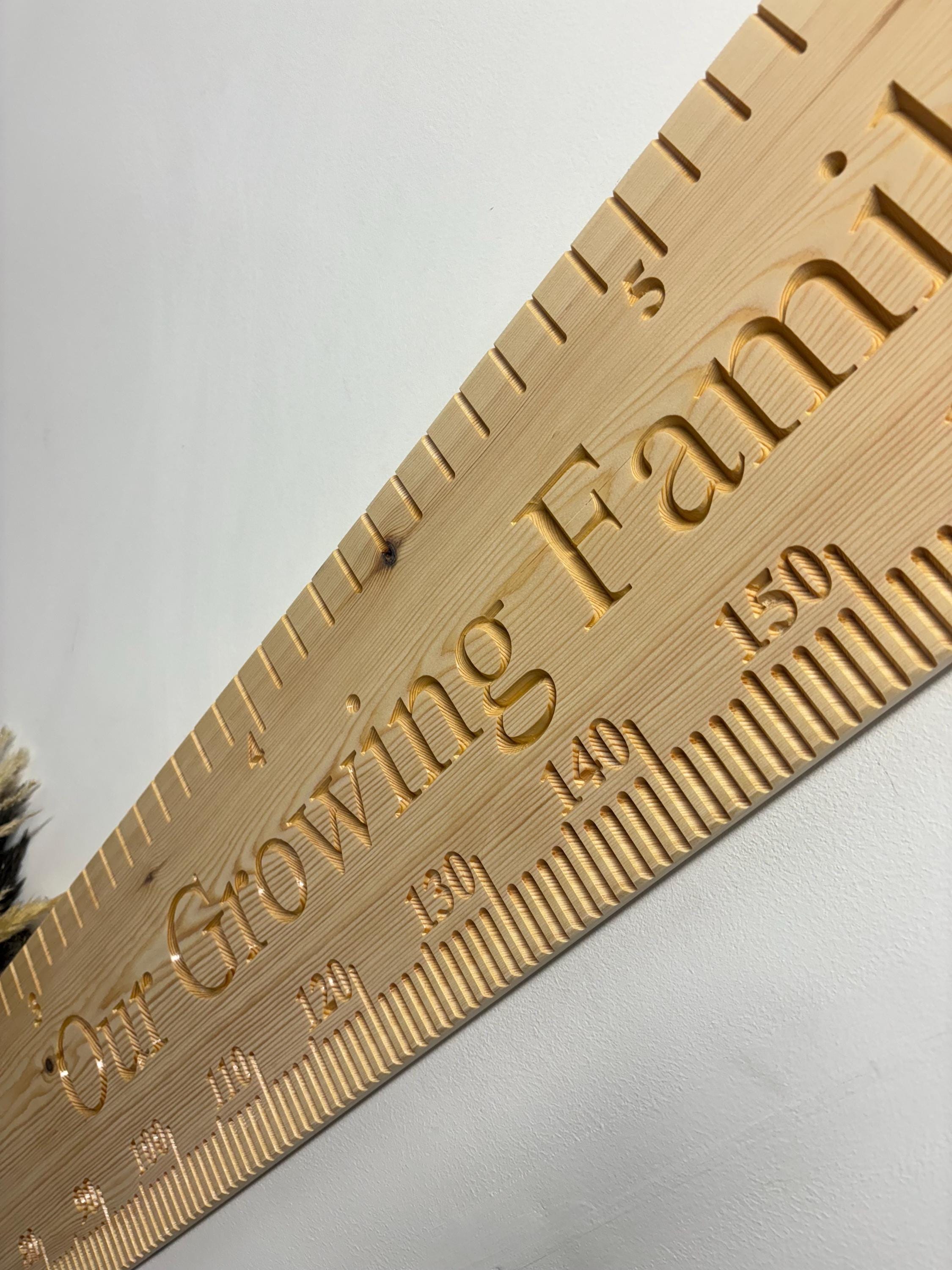 Personalised Wooden Height Chart Ruler: Family Growth Tracker - Etsy UK