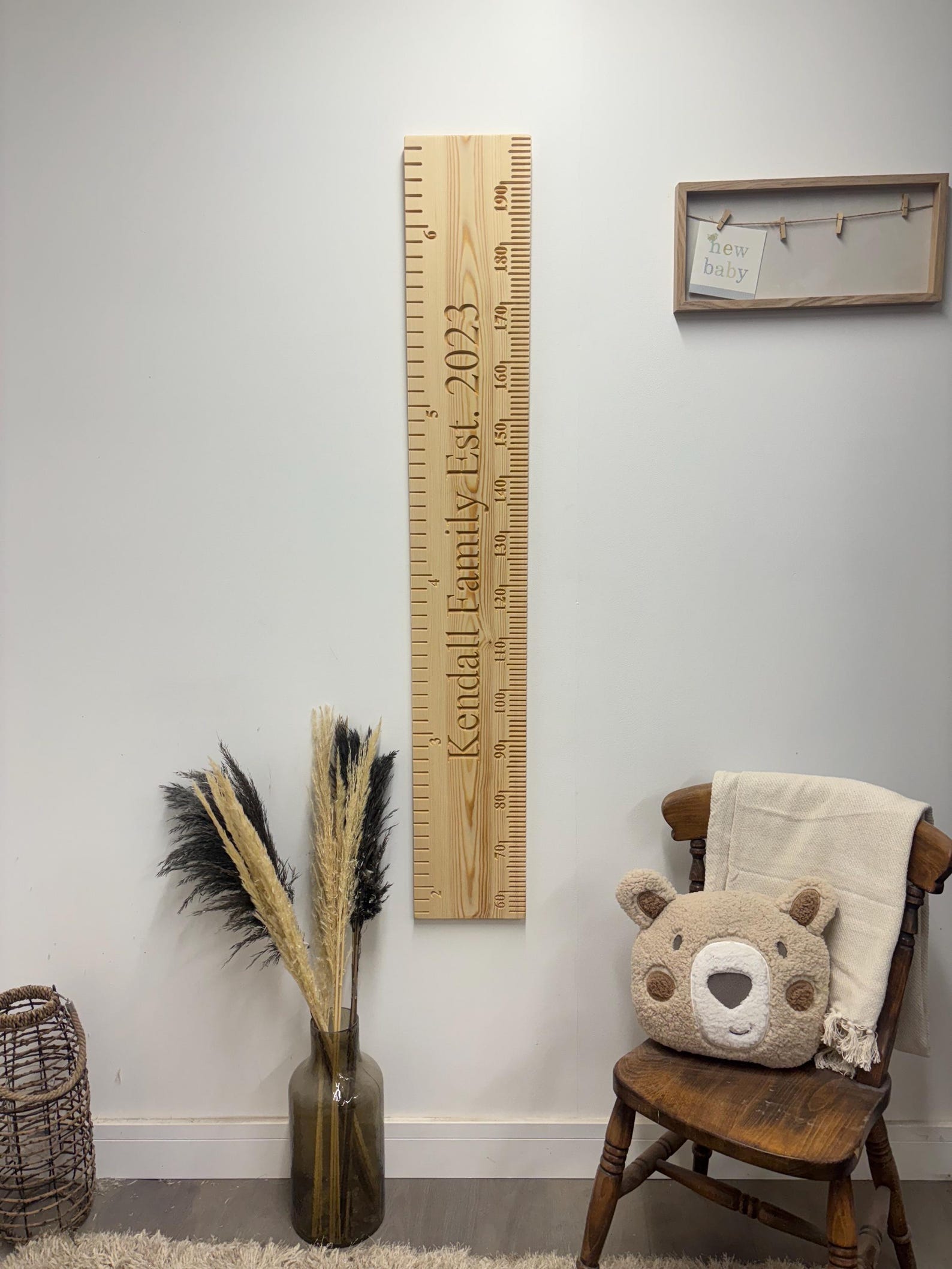 Personalised Wooden Height Chart Ruler: Family Growth Tracker - Etsy UK