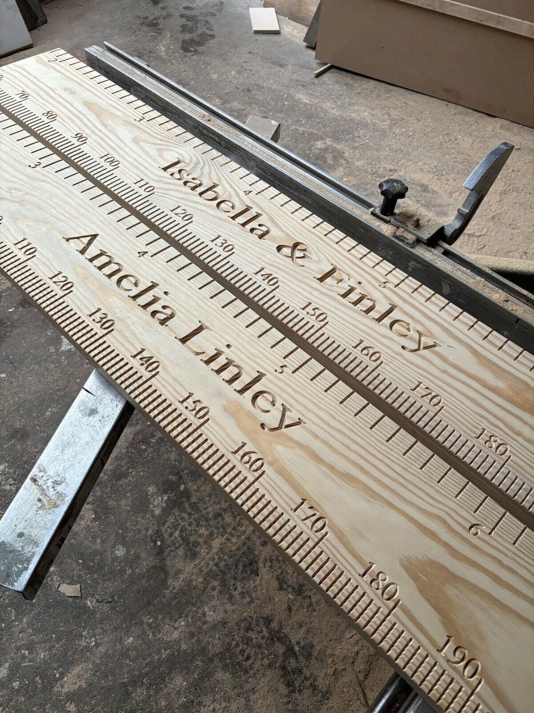 Personalised Wooden Height Chart Ruler: Family Growth Tracker - Etsy UK