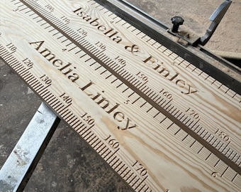 Personalised Wooden Height Chart Ruler, Wooden Height Chart, Children's ...
