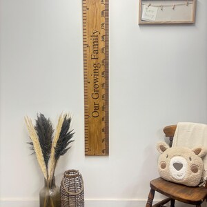 Personalised Wooden Height Chart Ruler, Wooden Height Chart, Children's ...