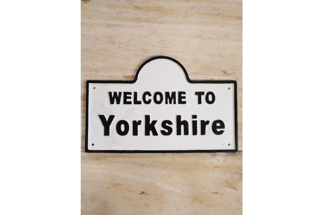Sign Welcome to Yorkshire Sign Cast Iron Wall Mounted - Etsy