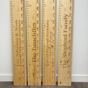 Personalised Wooden Height Chart Ruler, Wooden Height Chart, Children's ...