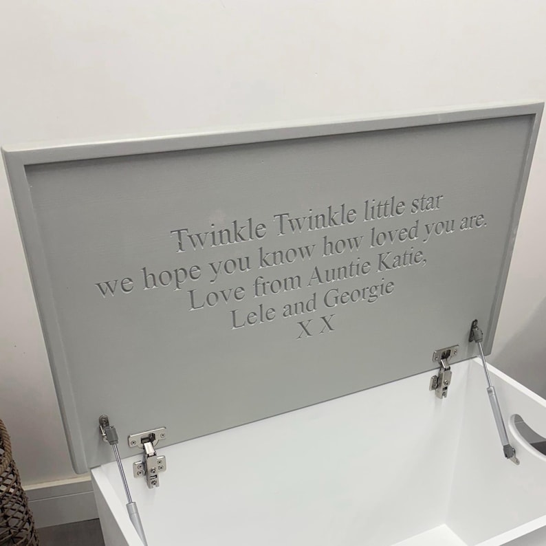 EXTRA - Lid Engraved Message for Toybox - Etsy UK