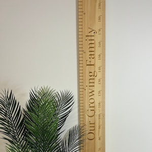 Personalised Wooden Height Chart Ruler: Family Growth Tracker - Etsy UK