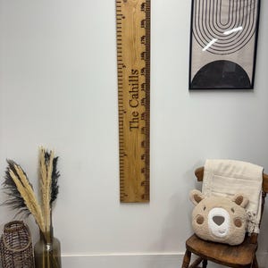 Personalised Wooden Height Chart Ruler: Family Growth Tracker - Etsy UK