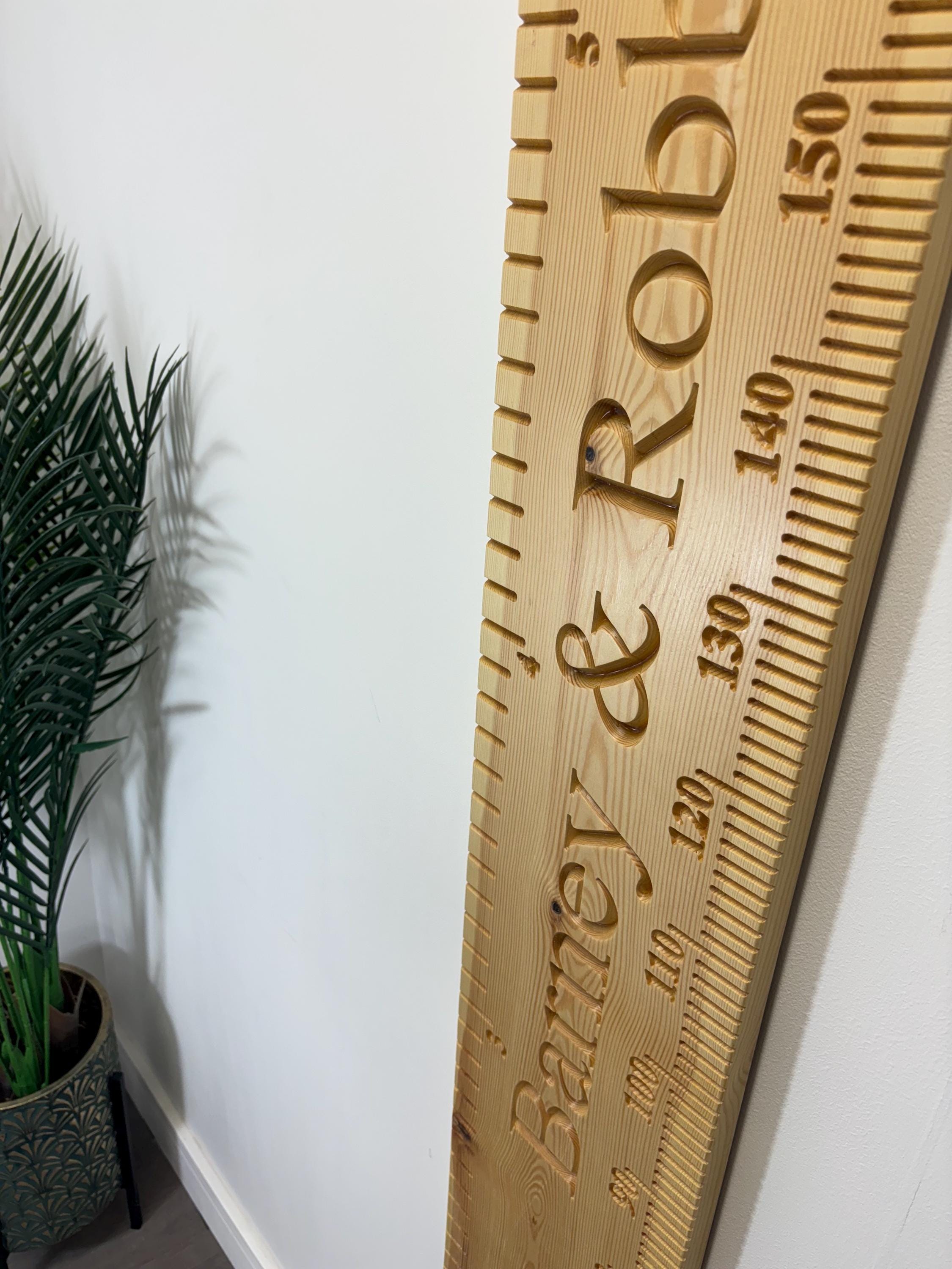 Personalised Wooden Height Chart Ruler: Family Growth Tracker - Etsy UK