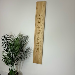Personalised Wooden Height Chart Ruler, Wooden Height Chart, Children's ...