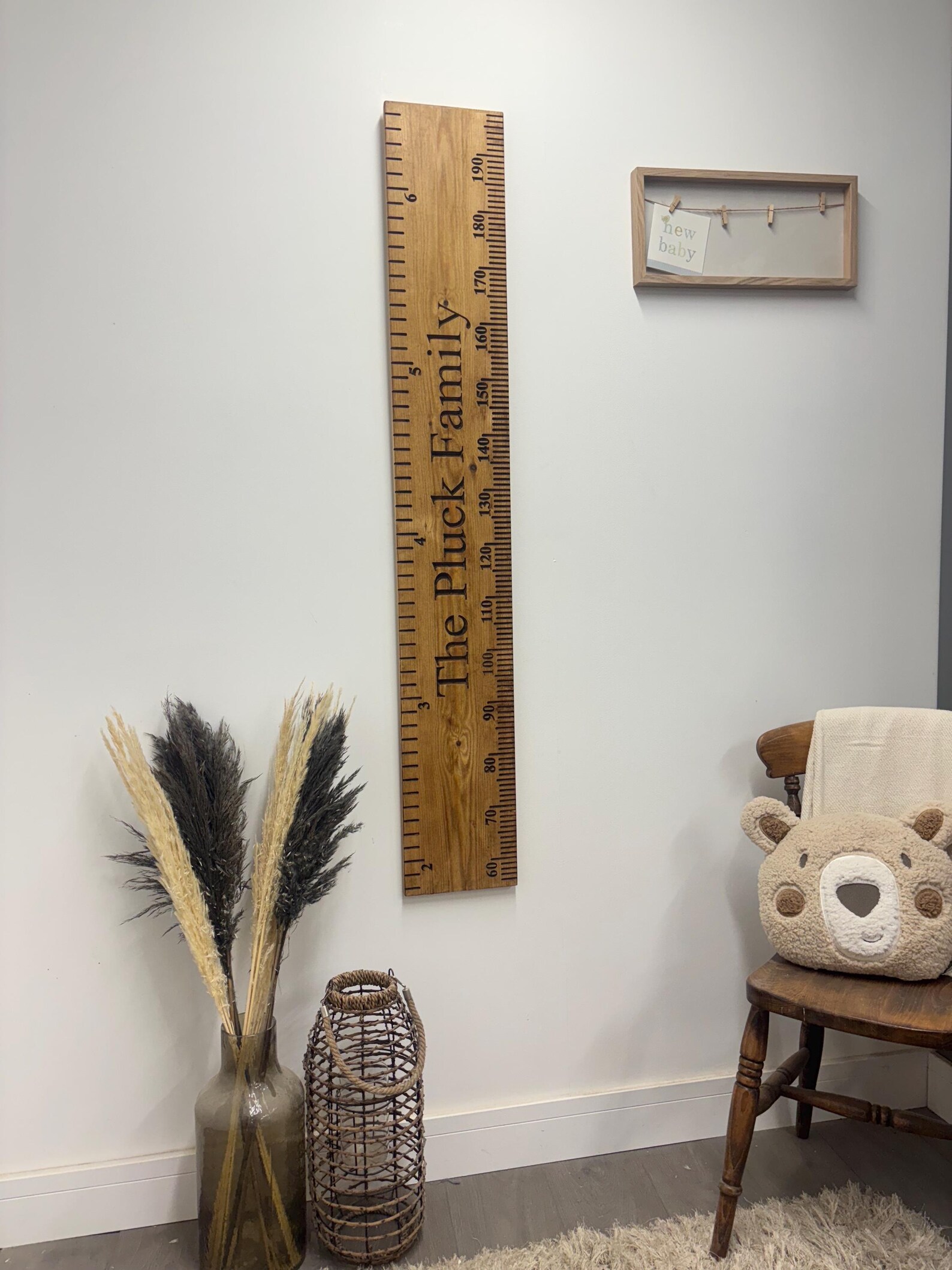 Personalised Wooden Height Chart Ruler: Family Growth Tracker - Etsy UK