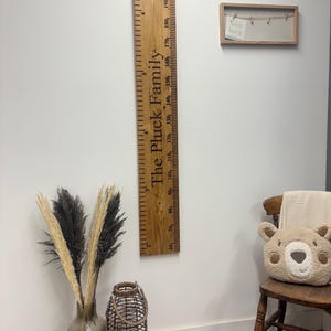 Personalised Wooden Height Chart Ruler: Family Growth Tracker - Etsy UK