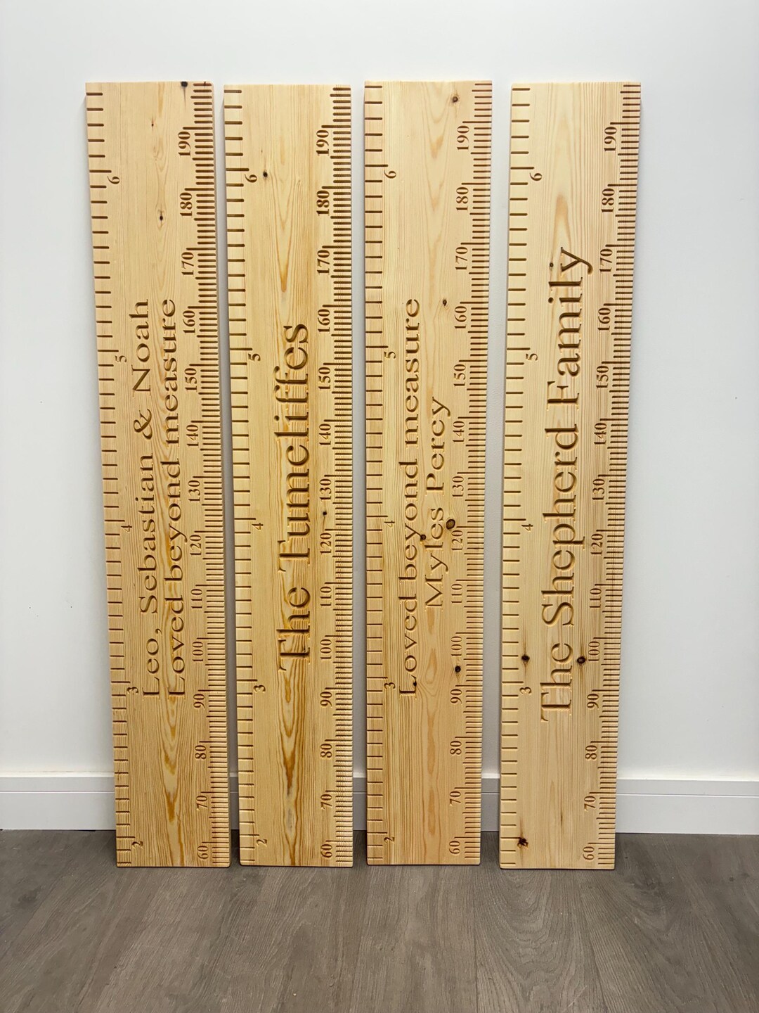 Personalised Wooden Height Chart Ruler, Wooden Height Chart, Children's ...