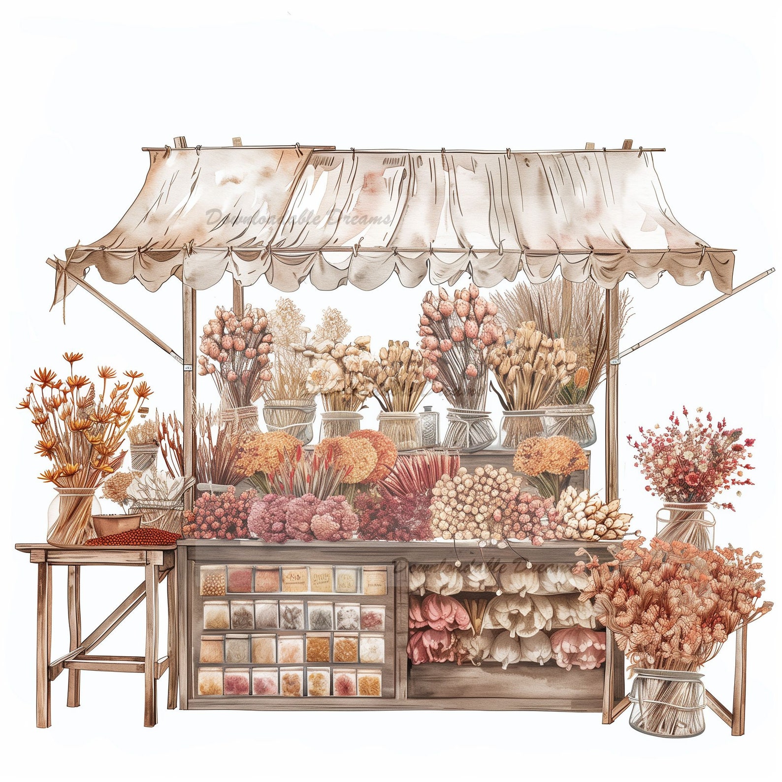 16 Farmer's Market Stands Clipart Bundle High Quality Digital JPG Image ...