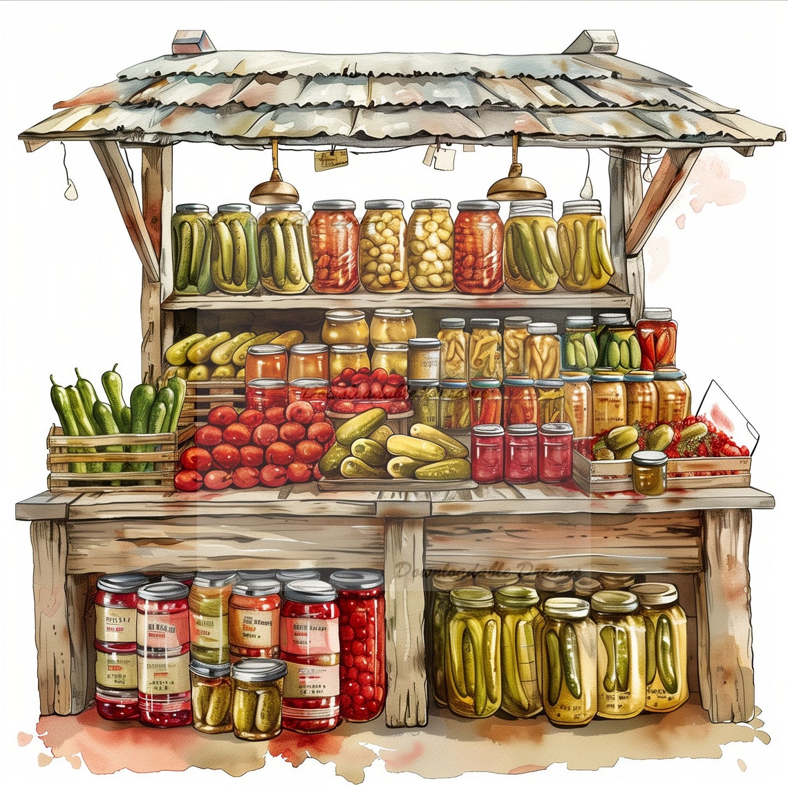 16 Farmer's Market Stands Clipart Bundle High Quality Digital JPG Image ...