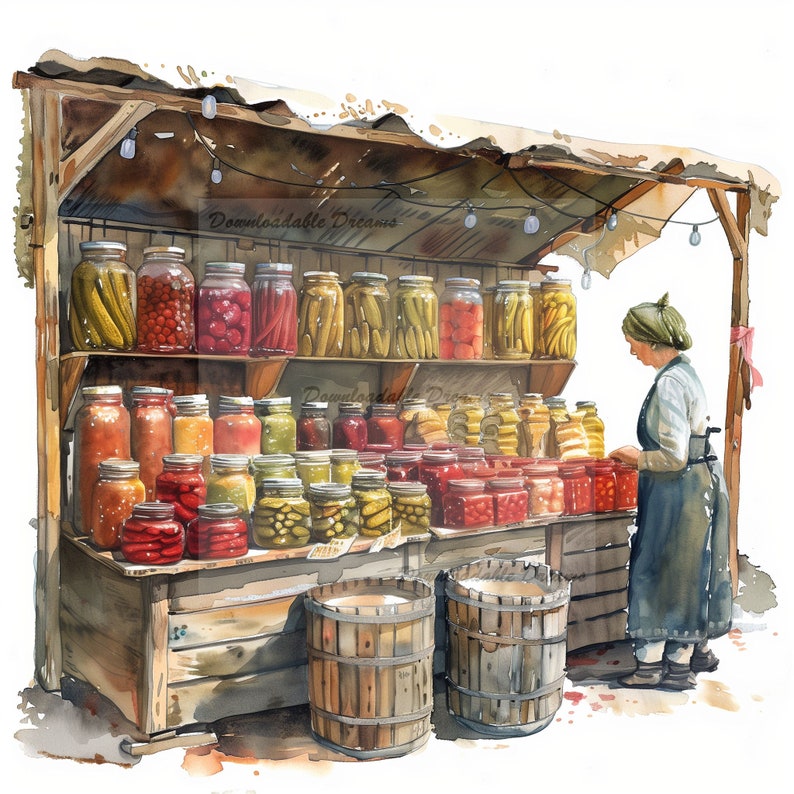 Watercolor Farmer's Market Clipart Bundle (digital Download) - Etsy