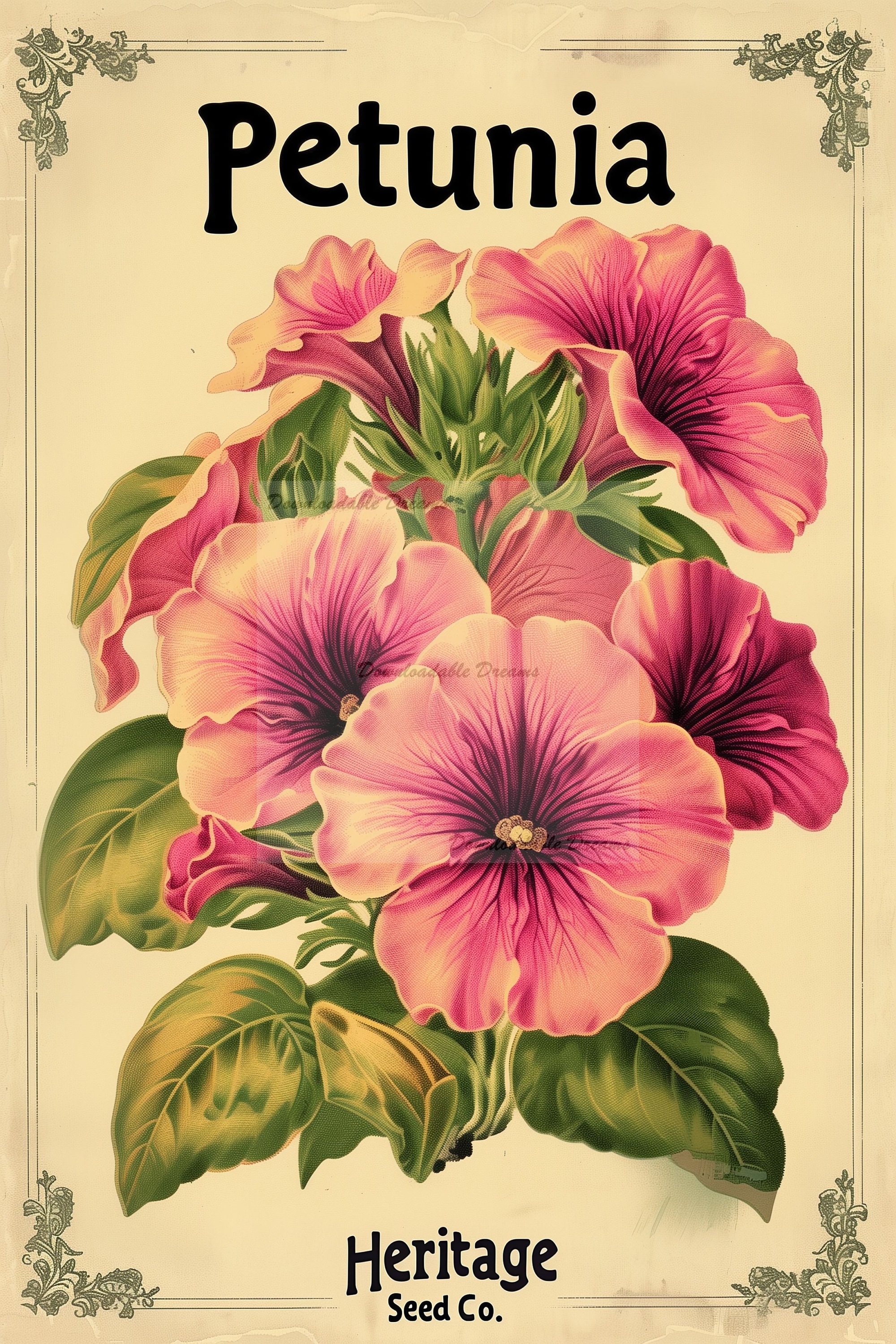 25 Beautiful Vintage Flower Seed Packet PNG Clipart Bundle Scrapbooking ...